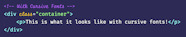 Adding Cursive Fonts To VS Code