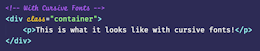 Adding Cursive Fonts To VS Code