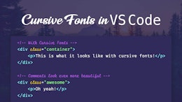 Adding Cursive Fonts To VS Code
