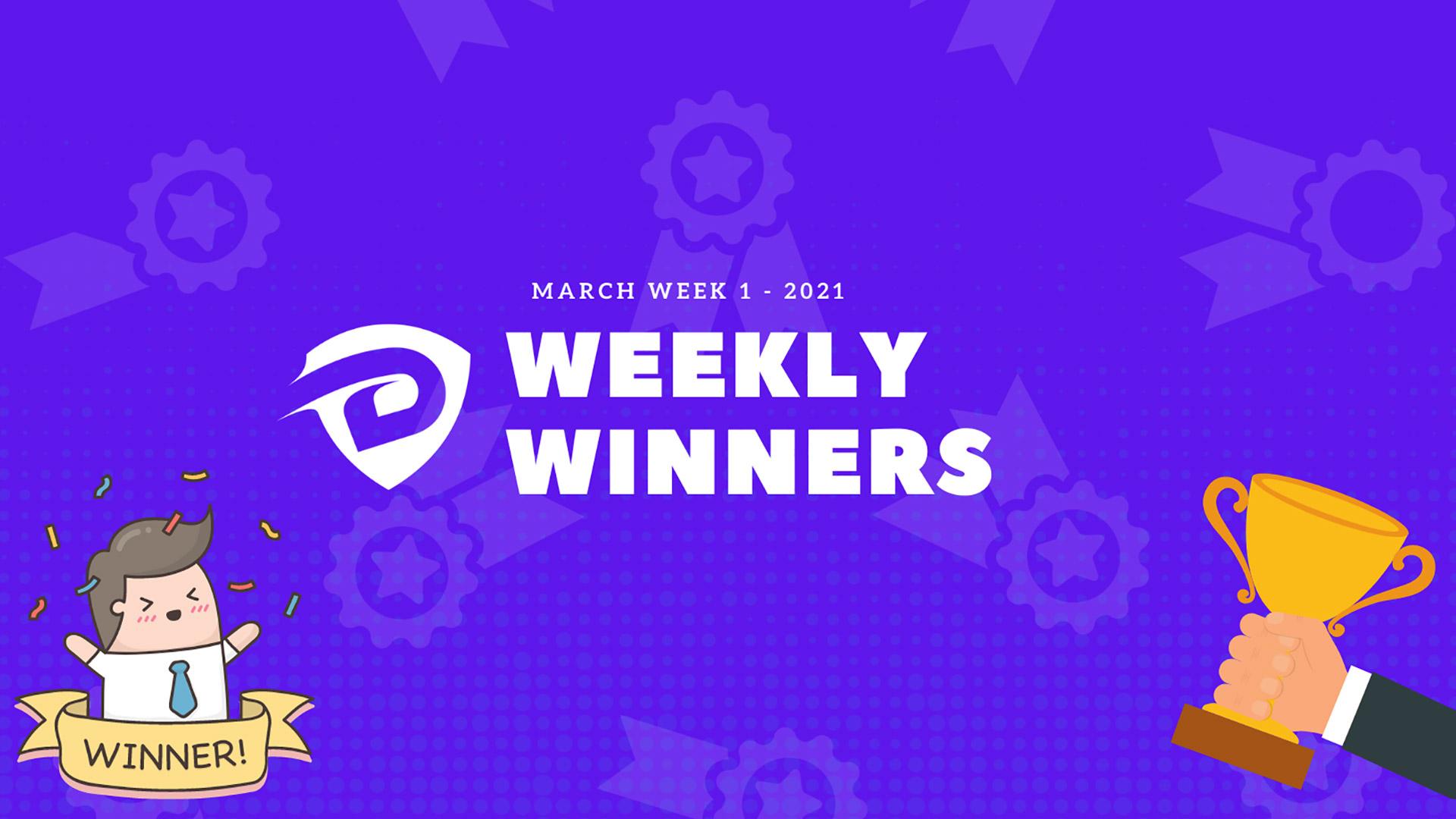 DevDojo Weekly Winners Week 1 March 2021 - DevDojo