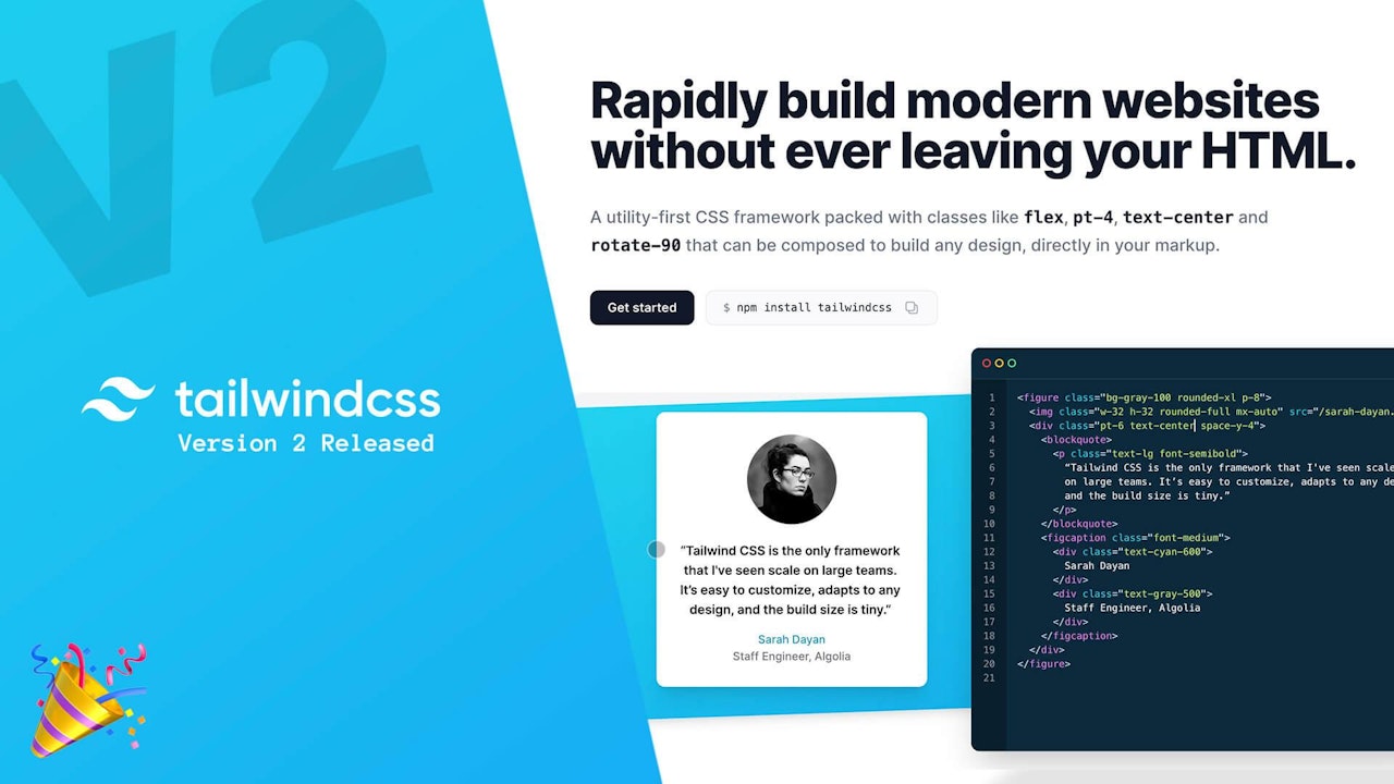 Tailwind V2 Released 🎉